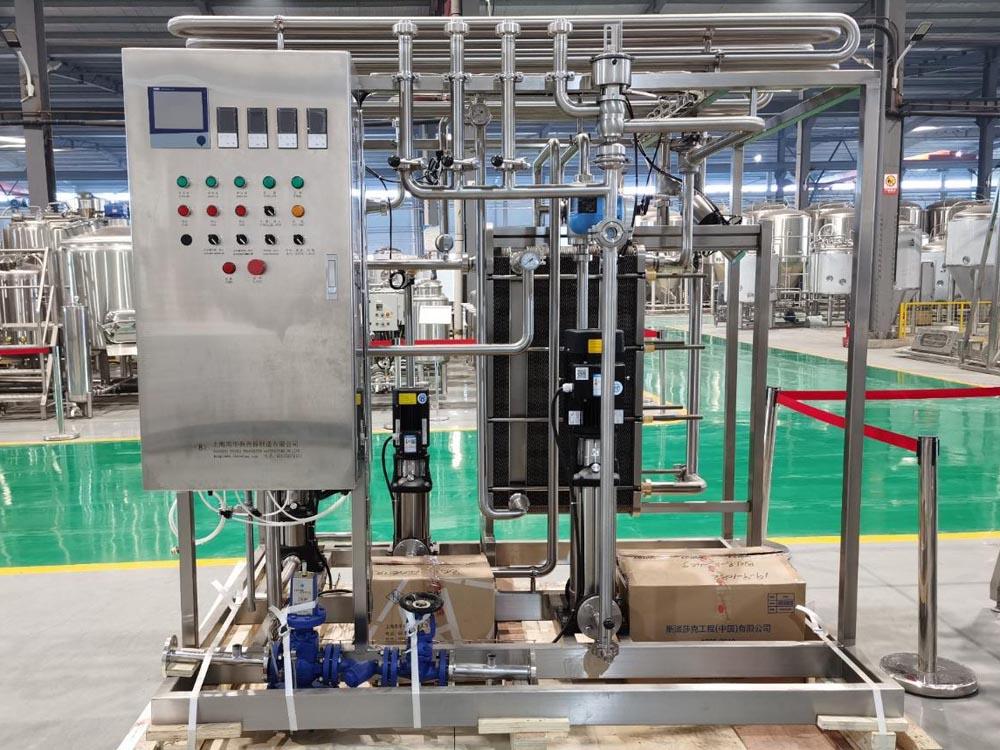 1000L/hr Plate Type Flash Pasteurizer in Brewery | TianTai® 2-150HL ...