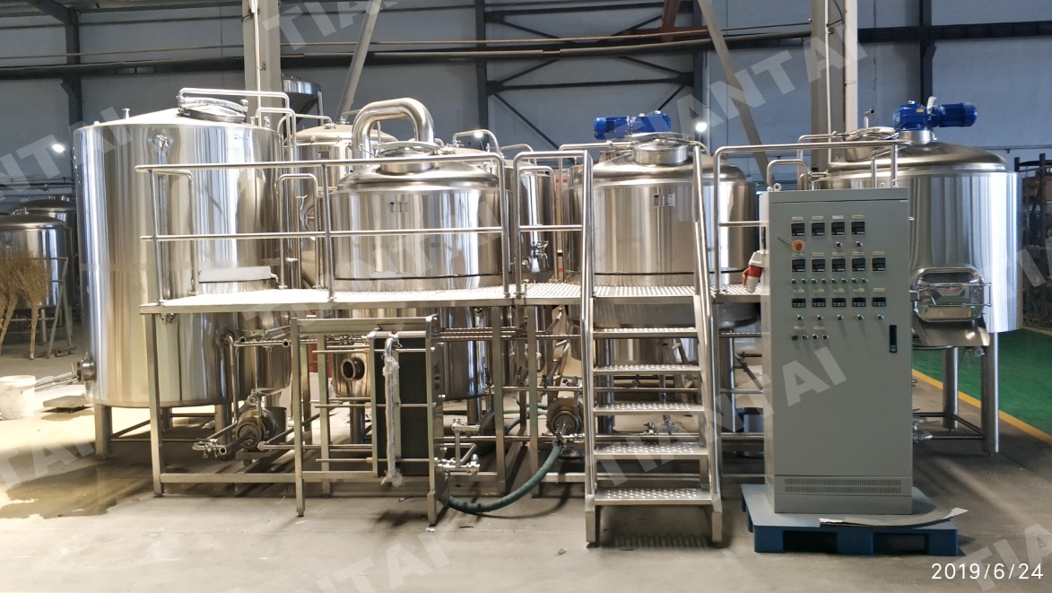 Gas heatec 1000L micro brewery plant Shipping to Chile | TianTai® 2 ...