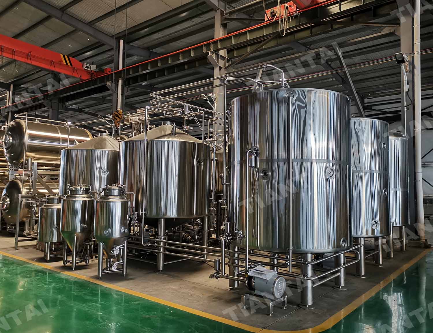 American Four vessel 20bbl steam heating beer brewing equipment ...